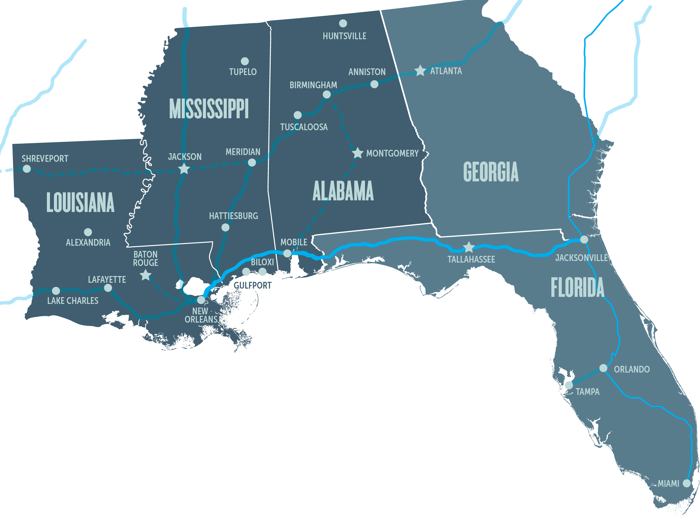 Southern Rail Commission announces agreement for pax trains in Gulf ...